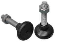 Adjustable leveling feet and tube ends | Castors & Industrial